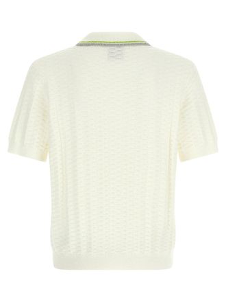 Casablanca Mens White Cotton Polo Shirt