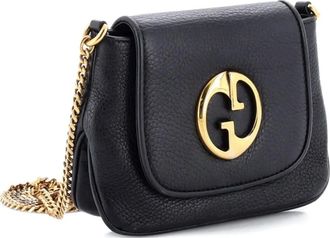 Gucci 1973 Chain Shoulder Bag Leather Small crossbody bag - Schwarz