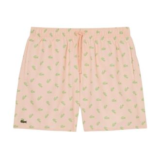 Lacoste Boxer Mare Medi con Stampa Coccodrillo - - Swimwear - Herren - Rosa - L