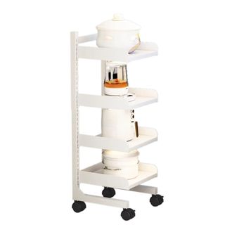 Generic Schmaler Gap-Wagen, Schlanker Roll-Aufbewahrungswagen, Badezimmer-Organizer-Schrank, Verstellbare Regalh&ouml;he, for Schmale Badezimmer-Ecken(Color 1,33x2