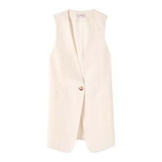 Oltre Schneider-Weste aus Viskosemischung - - Suits - Damen - Wei&szlig; - 2XL