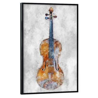 artboxONE Poster mit schwarzem Rahmen 60x40 cm Musik Violin (matart) - Bild Violin Geige Instrument