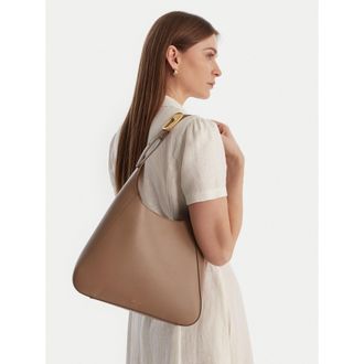 Calvin Klein Handtasche Calvin Klein Hardware Adj Strap Medium Bag LV04F3402G Beige