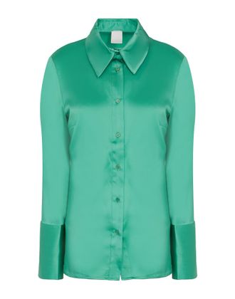 8 by YOOX STRETCH SILK-SATIN SHIRT