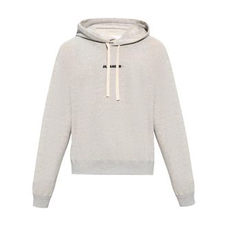 Jil Sander Logo-bedruckter Hoodie - - Sweatshirts & Hoodies - Herren - Grau - L