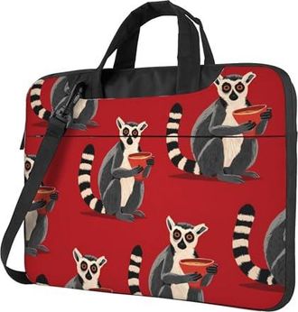 Generic Sac pour ordinateur portable de 15,6 pouces avec bandouli&egrave;re - Motif l&eacute;muriens mignons - Housse de protection antichoc pour ordinateur portable - Pour