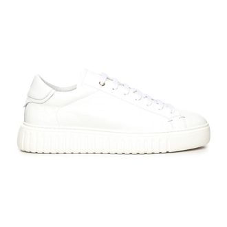 Giuliano Galiano Wei&szlig;e Leder Sneakers Schn&uuml;rung Gummisohle - - Shoes - Herren - Wei&szlig; - 42 EU