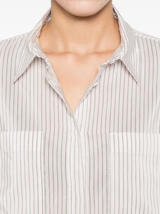 PESERICO Womens Striped-Pattern Shirt Ss26 W