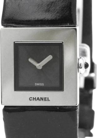 Chanel Montre bracelet Pre-owned Matelasse H0116 - Femme - Pre-owned - Noir - Taille: ONE Size