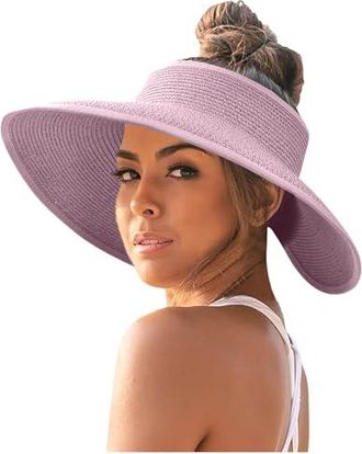 Generic Produit catégorie Scarf Hat& Gloves Chapeau -Soleil pour femmesédition coréennehaut ouvertgrand Chapeau de solairesans Haut Pliable (One Size)