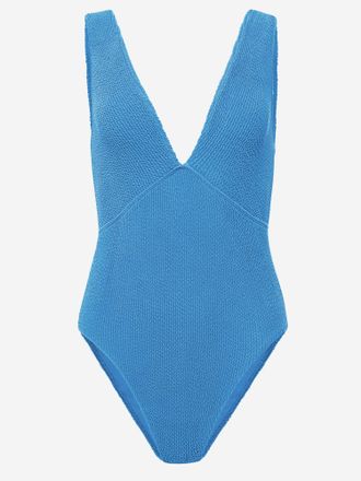 Sorbet Island Womens One-Piece Swimsuit Light Blue Polyester Swimwear Sea Clothing