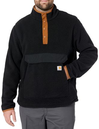 Carhartt Work in Progress Herren Fleecepullover Relaxed Fit Fleece, Farbe: Schwarz, Größe: XL