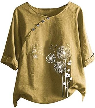 Generic Soldes Femmes Chemisier Blanc Femme XXL Blouse Femme Elegant Haut Rouge Femme Grande Taille Tee Shirt Humour Maman Tunique Femme Grande Taille 5XL Top