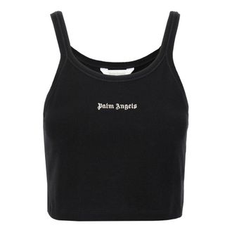 Palm Angels Classic Logo Crop Tank Top - - Tops - Damen - Schwarzk - XS