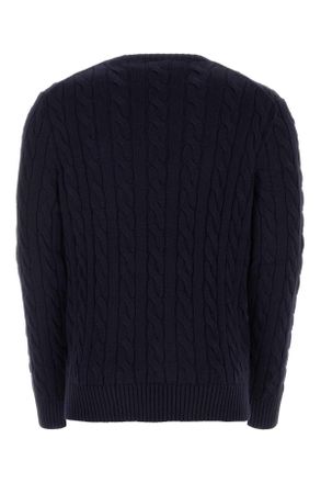 Polo Ralph Lauren Mens Midnight Blue Cotton Sweater 001 Maglieria