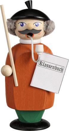 Seiffener Volkskunst | Räuchermann Erzgebirge | Kleine Gesellen 14 cm | Räuchermännchen | Original Erzgebirgische Volkskunst | 12264 | Lehrer