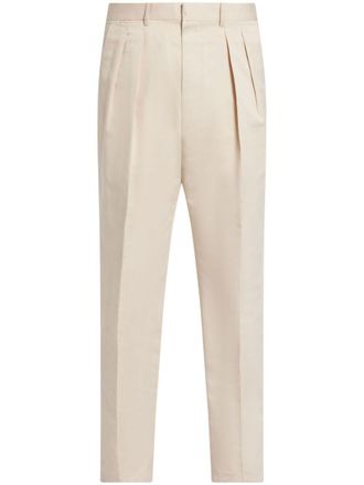 Tom Ford pantalon court à détails plissés - Tons neutres