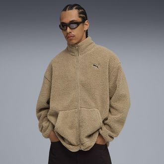 Puma Essentials Elevated Relaxed Winterized Sherpa Kapuzenjacke Herren, Kleidung,, M