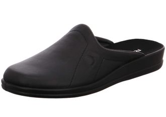 Rohde Herren Hausschuhe Pantoffeln Leder Lekeberg 1558-90, Größe:44 EU, Farbe:Schwarz