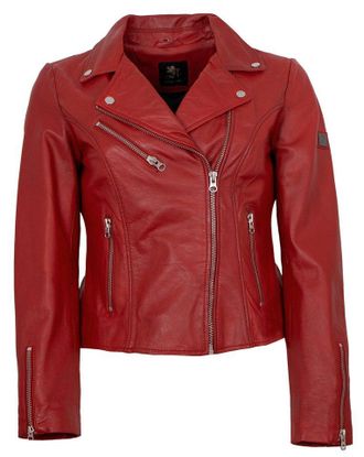Otto Kern Lederjacke Ghost OTTO KERN - Damen Lederjacke Bikerjacke Lammnappa rot