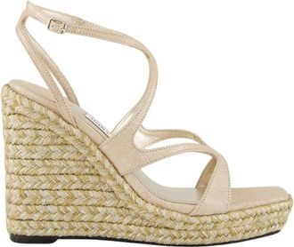 Jimmy Choo London Femme, Chaussures, Jaune, Taille: 36 EU Ayla 110 Wedge Sandales