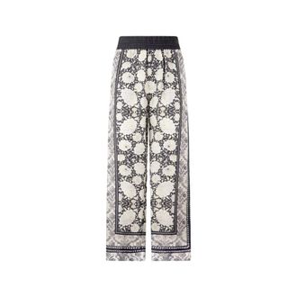 Roberto Cavalli Seidige locker sitzende Hose mit Blumenmuster - - Trousers - Herren - Schwarzk - L