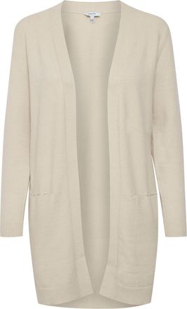 b.young BYNONINA Damen Lange Strickjacke Feinstrick Cardigan Longstrickjacke, Gr&ouml;&szlig;e:S, Farbe:Cement Melange (1407081)