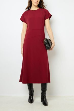 Gerard Darel Robe midi cintr&eacute;e unie - SERGINA - Rouge baiser