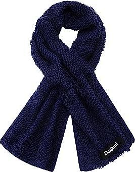 Desigual Écharpe pour femme, bleu, taille unique