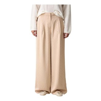 Scotch & Soda Pantalon large - Femme - Pantalons - Beige - Taille: 38 FR L32