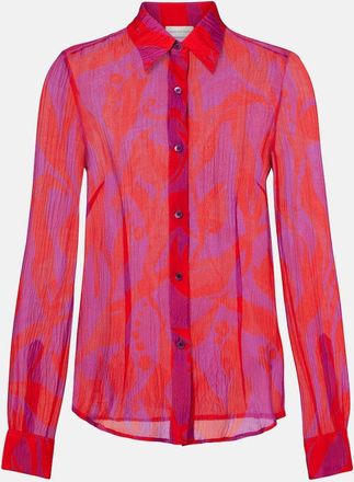Dries Van Noten Hemd Cloudy aus Seide