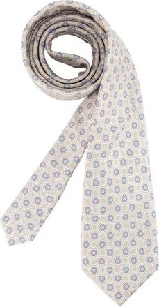 Ascot Herren Krawatte beige Seide gemustert