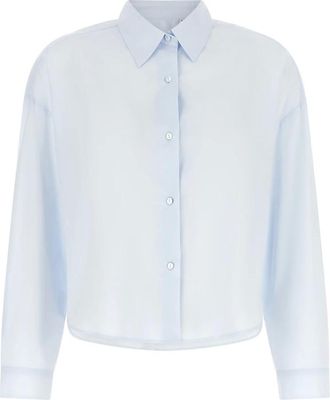 Xacus Femme, Blouses et Chemises, Bleu, Taille: 40 FR Heather Crop Shirt