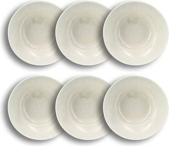 Ogo Living Lot 6 assiettes creuses urus 20cm en porcelaine bleu et blanc - 2614722