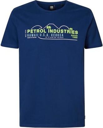 Petrol Industries INDUSTRIES T- Shirt SS Classic Print pour Homme Tricot, Bleu p&eacute;trole, XL