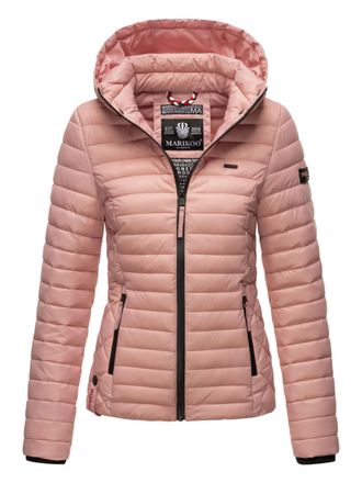 Marikoo Damen Steppjacke Samtpfote mit abnehmbarer Kapuze & Rippbündchen