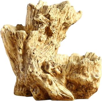 TOPBATHY Lustiger Kaktus-blumentopf Baumstumpf Blumentopf Pflanzkübel Aus Holz Desktop- Treibholz-skulptur- Baumstumpf Pflanzer Künstlicher Stumpf Sukkulenten 