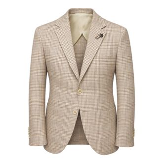 Lardini Karierter Blazer - - Suits - Herren - Beige - 3XL