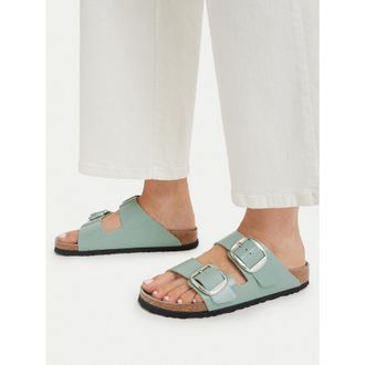 Birkenstock Pantoletten Birkenstock Arizona Big Buckle Hex 1031882 Gr&uuml;n