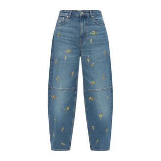 Ganni Femme, Jeans, Bleu, Taille: W27 L33 Floral Motif Jeans