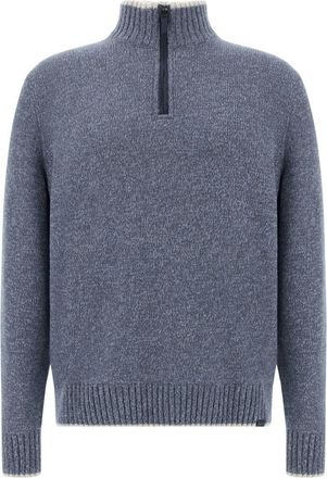 Paul & Shark Pullover mit halbem Rei&szlig;verschluss - - Knitwear - Herren - Blau - XL