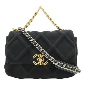 Chanel Pre-owned 19 Cotton Matelasse Chain Bag - - Pre-owned - Damen - Schwarzk - ONE SIZE