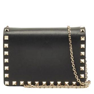 Valentino Pre-owned Leder Clutch - - Pre-owned - Damen - Schwarzk - ONE SIZE