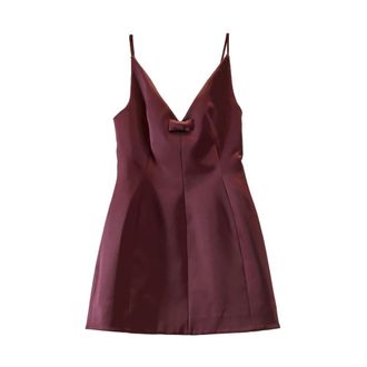 Marc Jacobs Satin Bow Dress - - Dresses - Damen - Braun - 2XS