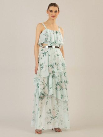 Apart Maxikleid aus allover bedrucktem Chiffon