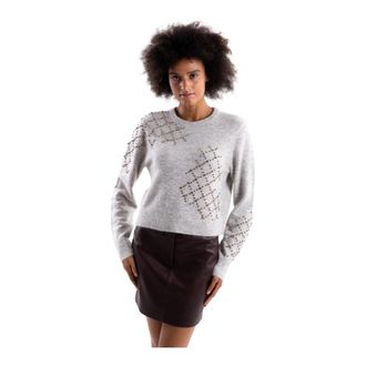 Pinko Salisburgo Rundhals-Strickpullover - - Knitwear - Damen - Grau - L