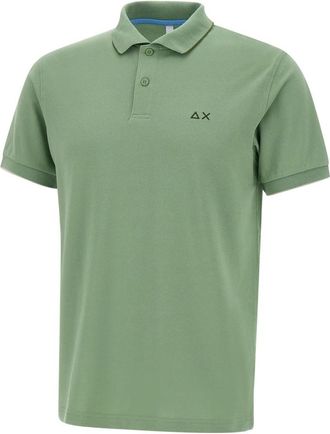 Sun 68 Polo &agrave; col &agrave; petites rayures - Homme - Tops - Vert - Taille: 2XL