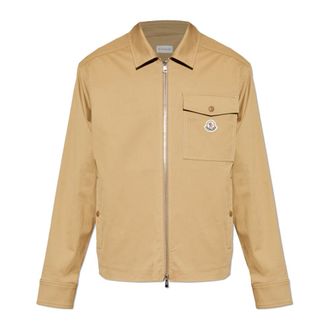 Moncler Homme, Vestes, Beige, Taille: S Veste avec &eacute;cusson logo
