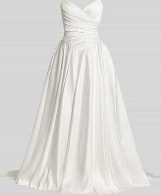 Luxuar Fashion Brautkleid aus Satin im Off-Shoulder-Look