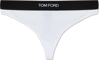 Tom Ford Femme, Sous-v&ecirc;tements, Blanc, Taille: 40 FR Modal Signature Thong